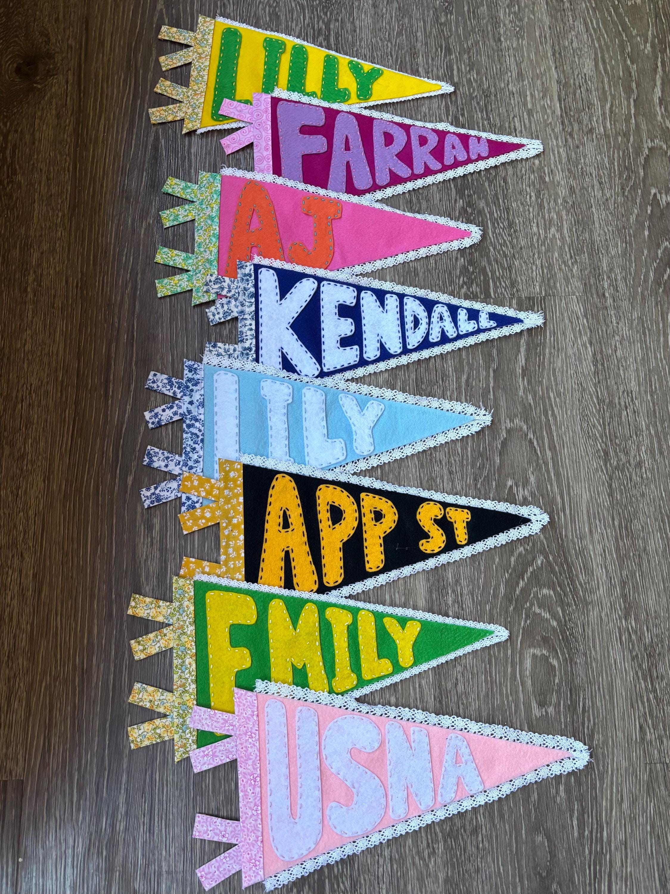 Custom Name Pennant Flag- Personalized College, Sorority, City, Name or ...