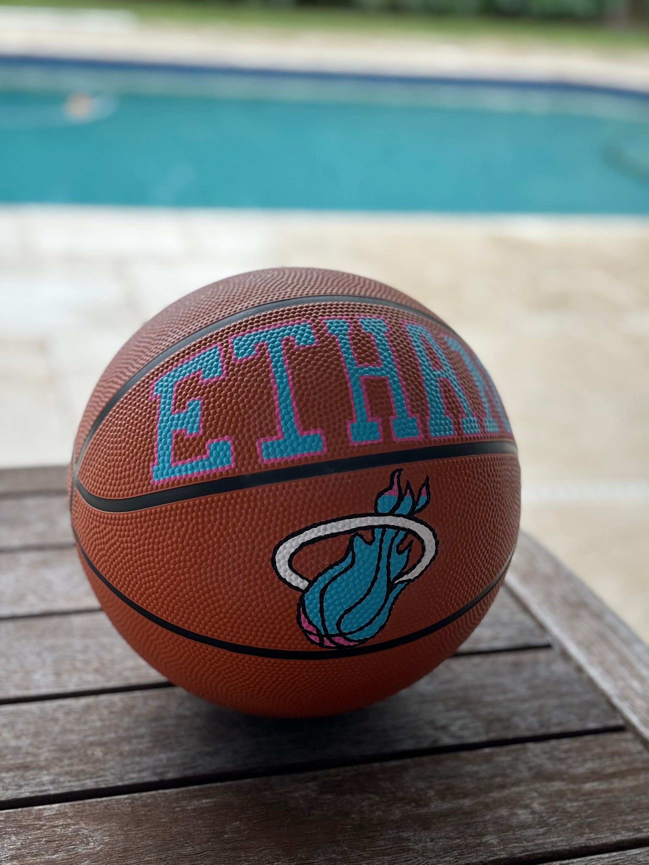 Custom Basketball With Name and Team Logo Handpainted Personalized Gift ...