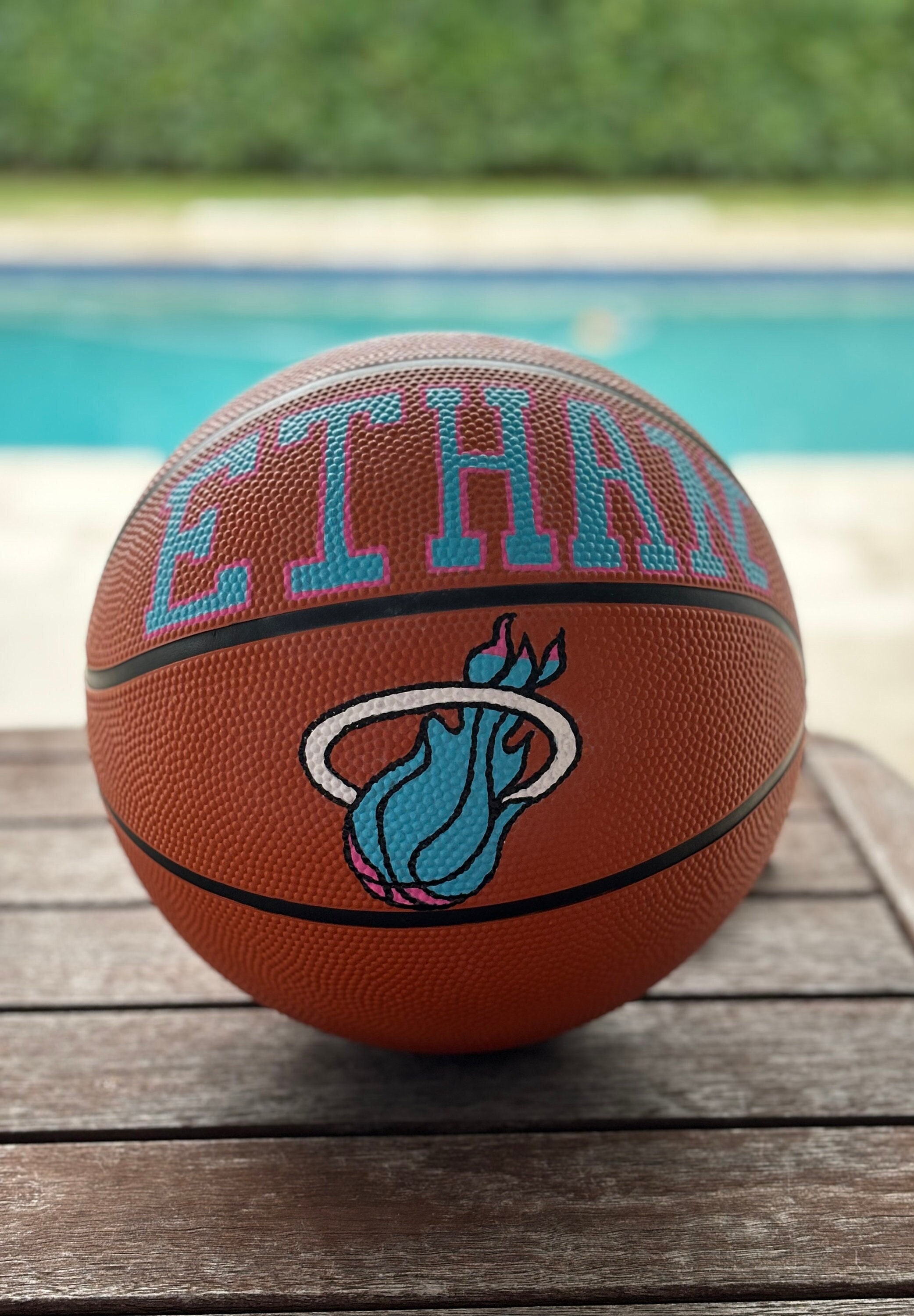 Custom Basketball With Name and Team Logo Handpainted Personalized Gift ...