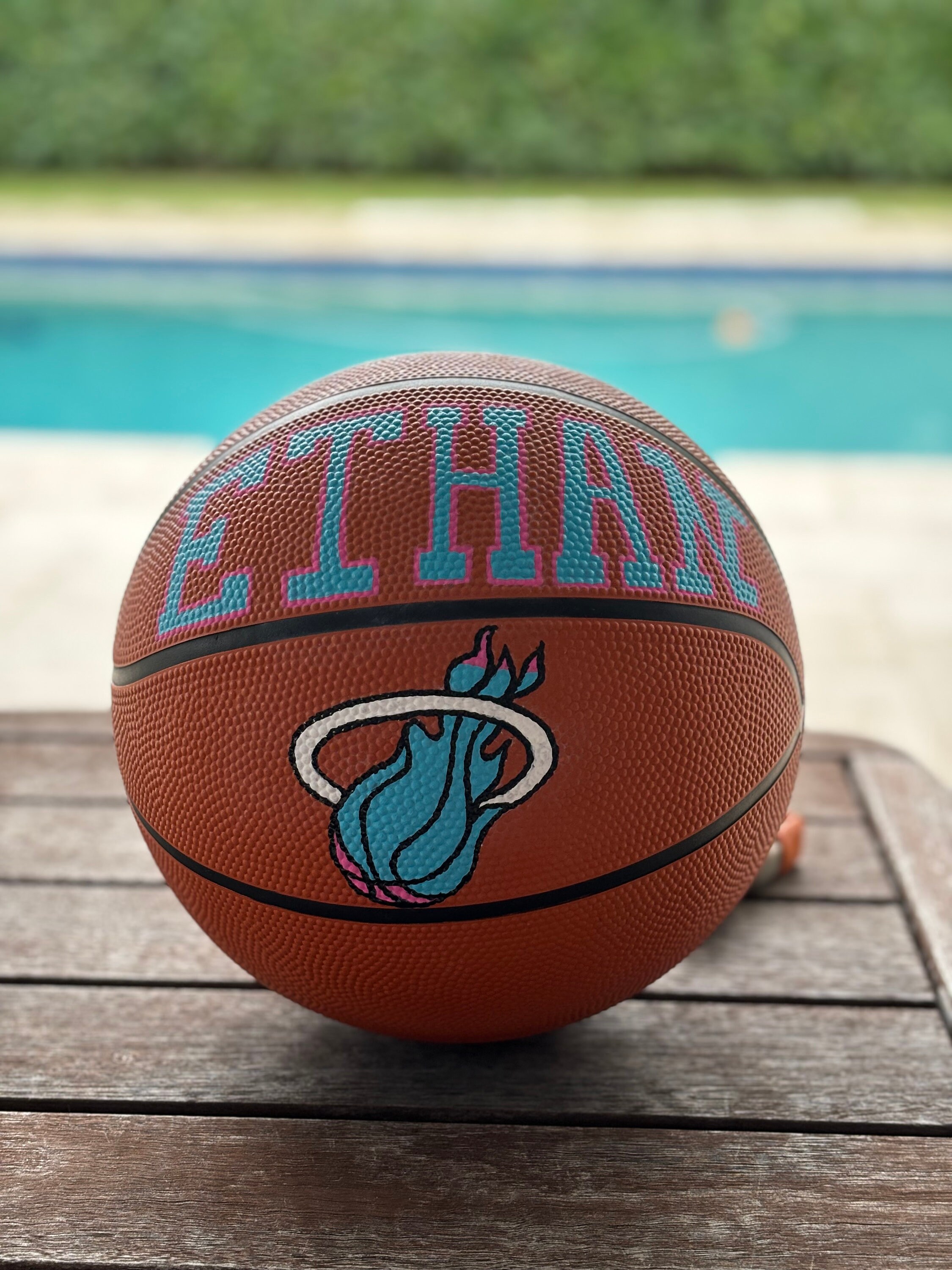 Custom Basketball With Name and Team Logo Handpainted Personalized Gift ...