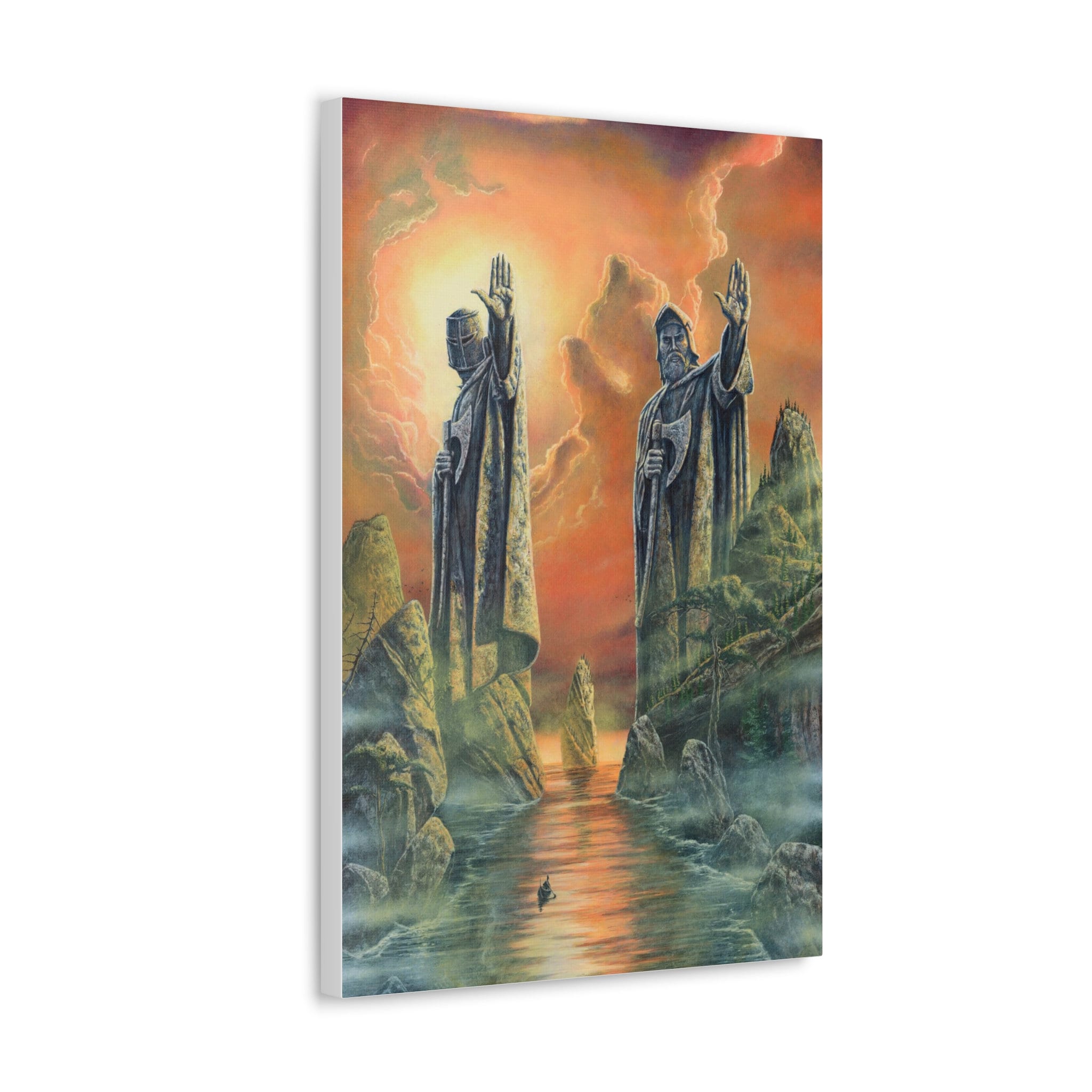 The Argonath of Gondor, Colossal Statues Seen by the Fellowship of the ...