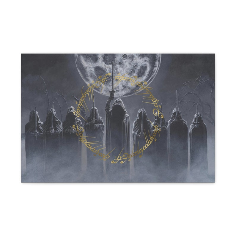 The Witchking Gathers the Nine Nazgul. the One Ring Inscription. the ...