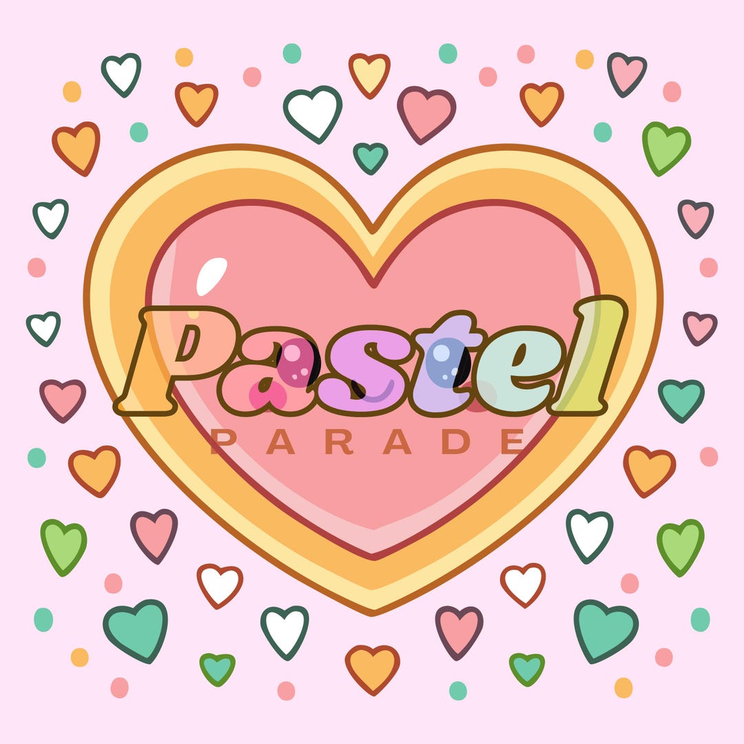 Chibi Hearts PNG, Cute Pattern Decor PDF, Valentines Hearts Clipart ...