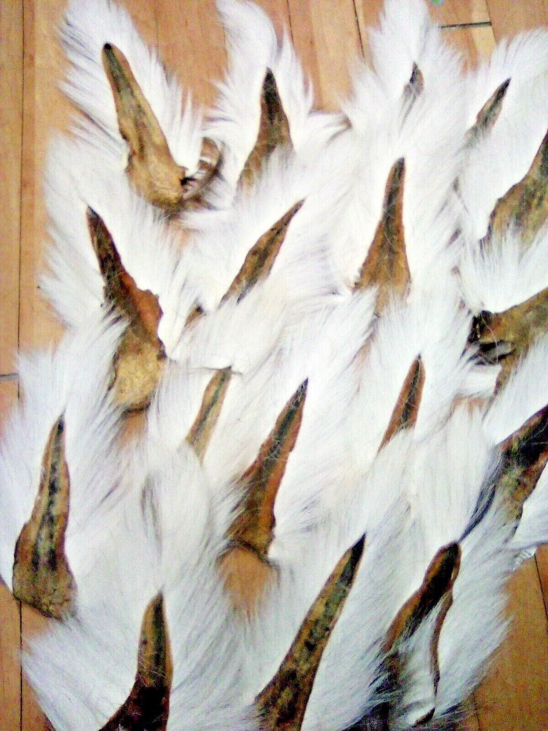 100 Supplyit Large Northern Bucktail Natural White Fly Tying Material ...