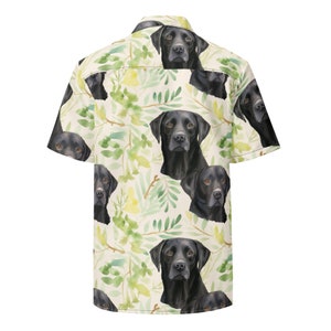 Black Lab Button up Shirt, Dog Lover Shirt With Puppy Dog, Short Sleeve ...