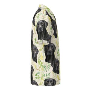 Black Lab Button up Shirt, Dog Lover Shirt With Puppy Dog, Short Sleeve ...