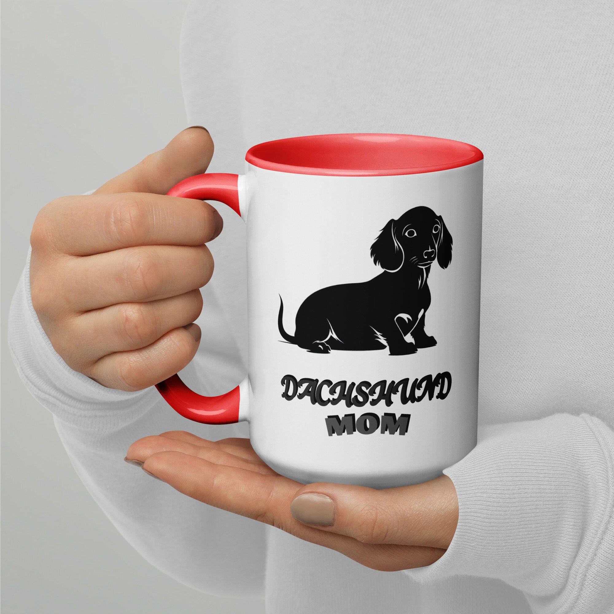 Dachshund Mom Coffee Mug, Custom Color Weiner Dog Mom Mug Dachshund Mom ...