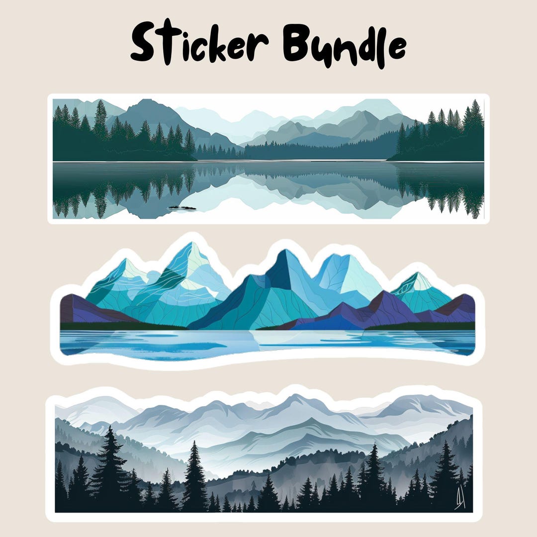 Mountain Lake Sticker: Waterproof Outdoor Decal - Etsy