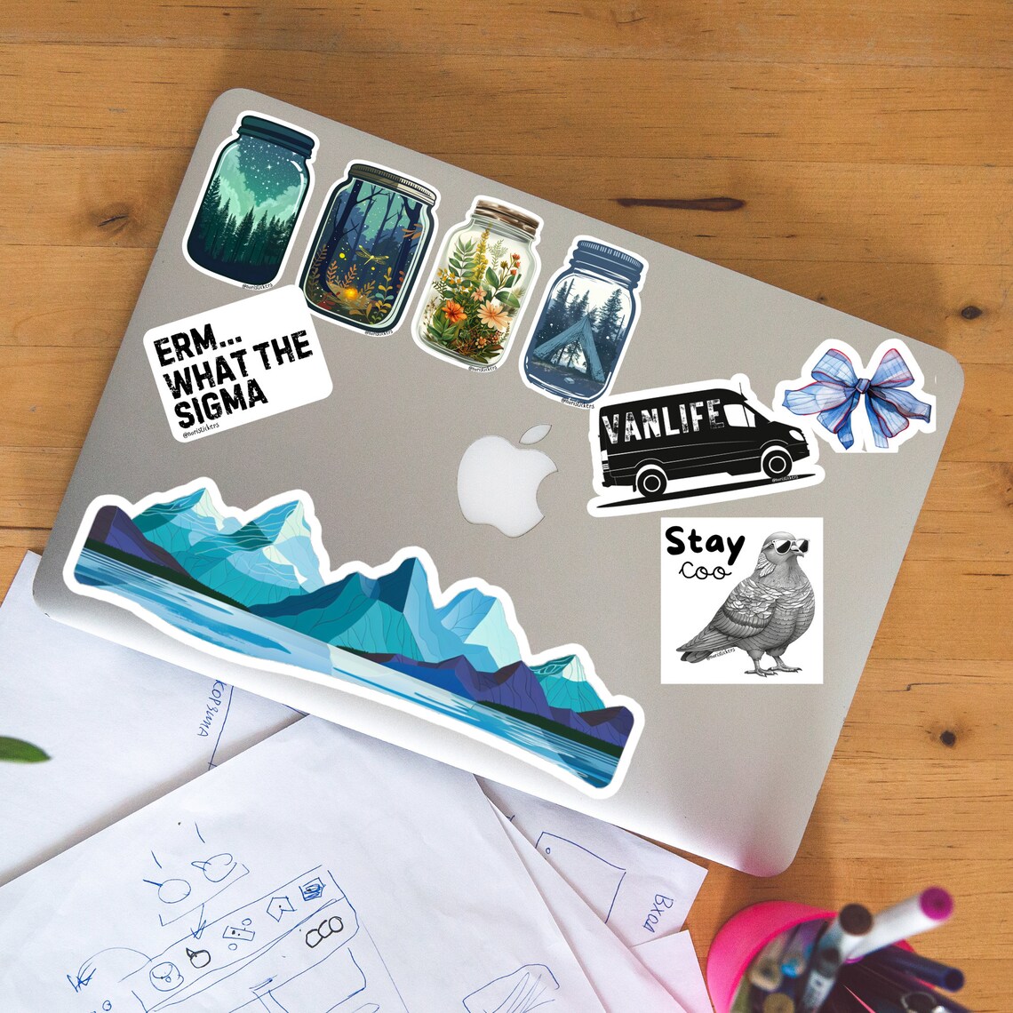 Blue Ridge Mountain Sticker, Waterproof Gifts, Water Bottle Sticker ...