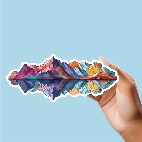 Mountain Sticker - Etsy