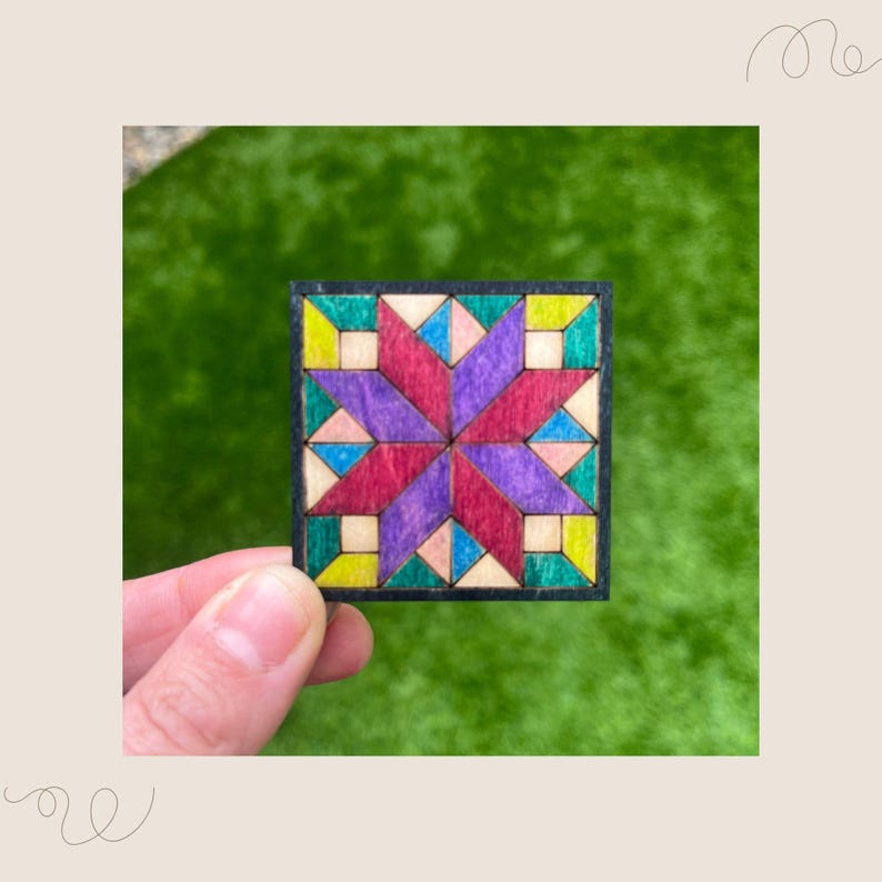 Barn Quilt Mosaics Ornaments: DIY Craft Supplies, Quilting, Laser Cut ...