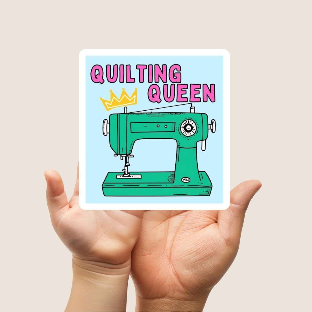 Quilting Queen Waterproof Vinyl Sticker, Sewing Art Decal - Etsy