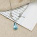 Handmade Water Droplets Silver&blue Crystal Necklace - Etsy