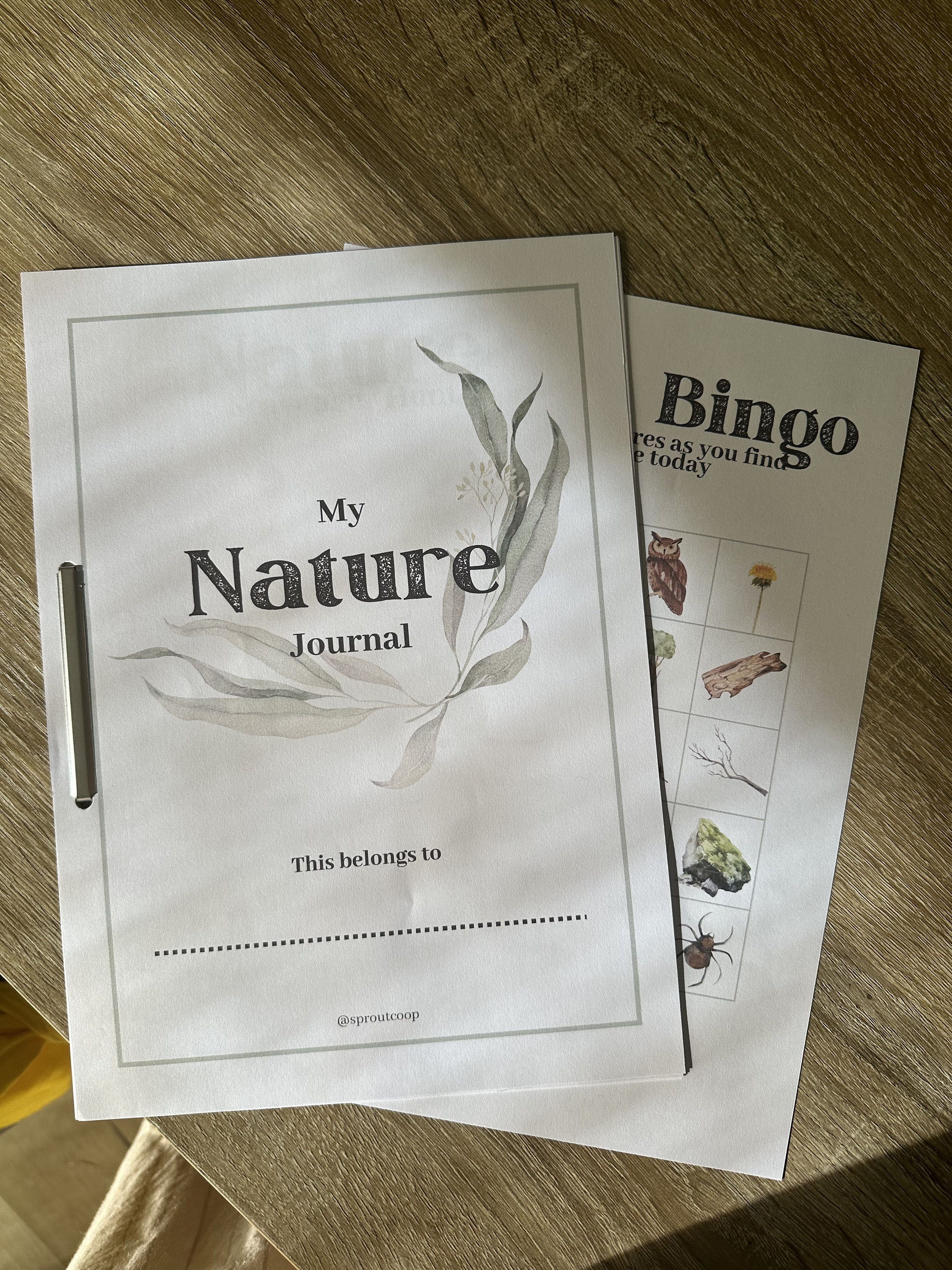 My Nature Journal + Nature Bingo PDF - Etsy