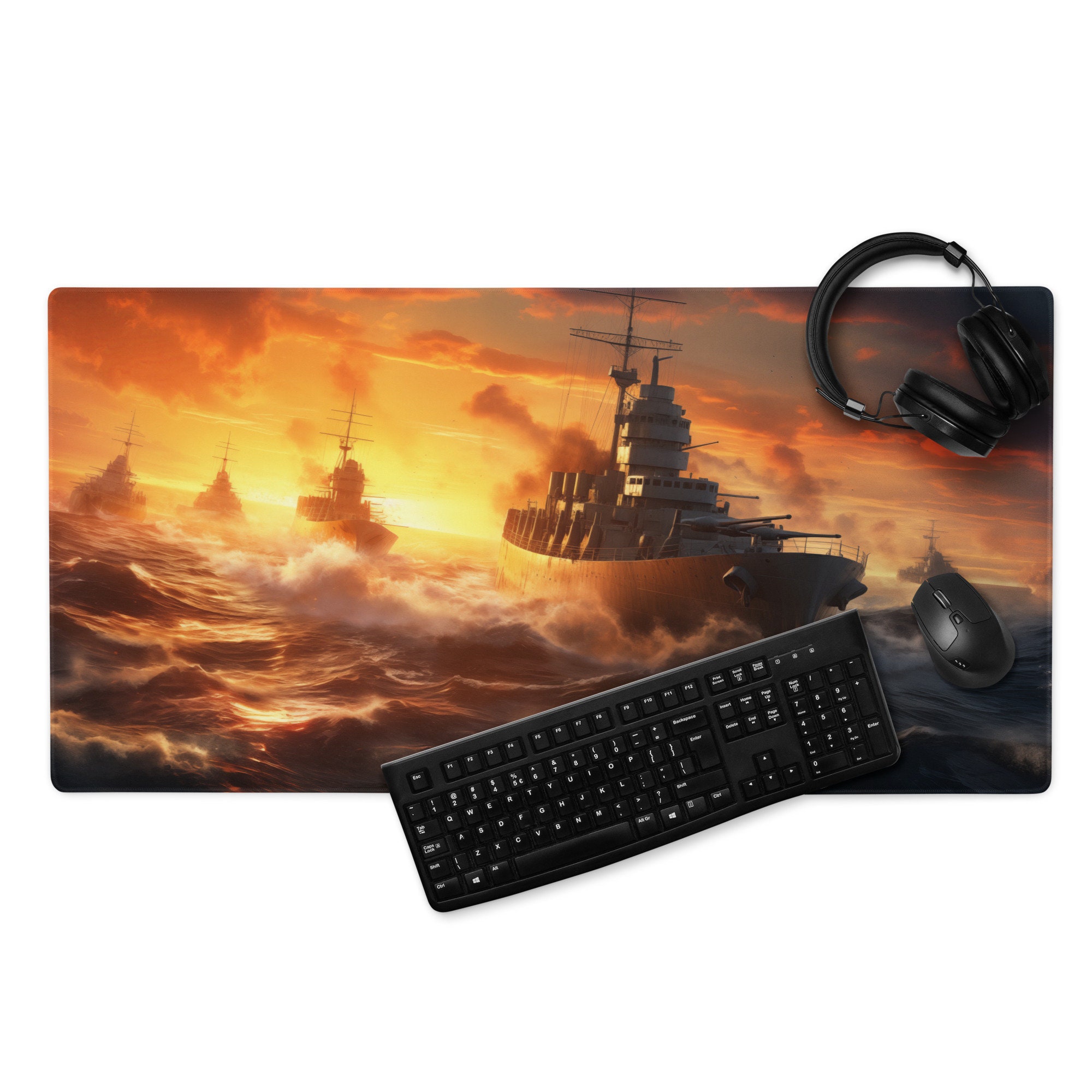 Battleship Desk Mat, Aesthetic Desk Decor, Desk Accessories, Office ...