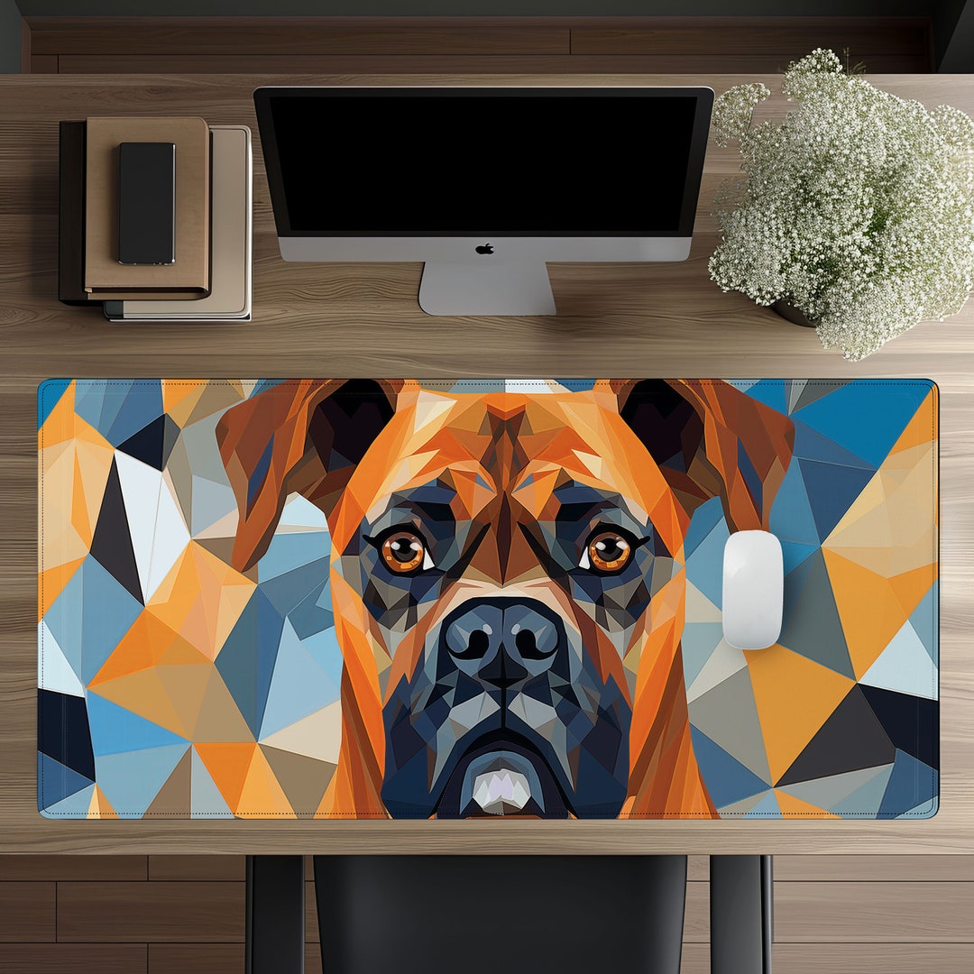 Boxer Dog Desk Mat, Aesthetic Desk Decor, Desk Accessories, Office ...