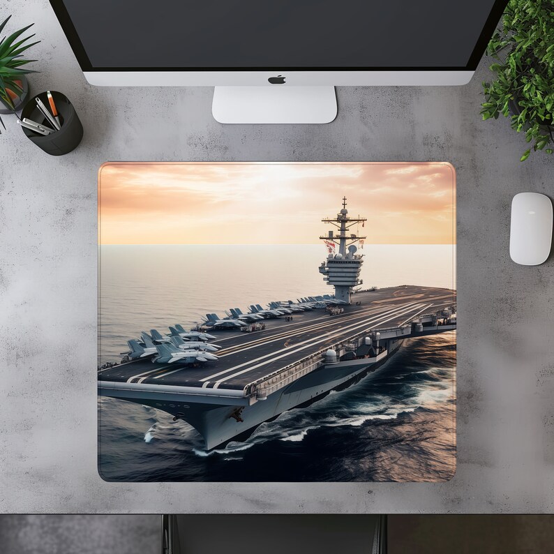 Aircraft Carrier Desk Mat, Aesthetic Desk Decor, Desk Accessories ...