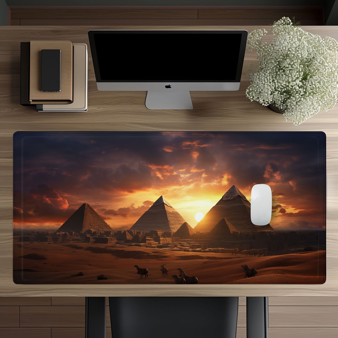 Pyramids Desk Mat, Aesthetic Desk Decor, Desk Accessories, Office Decor ...