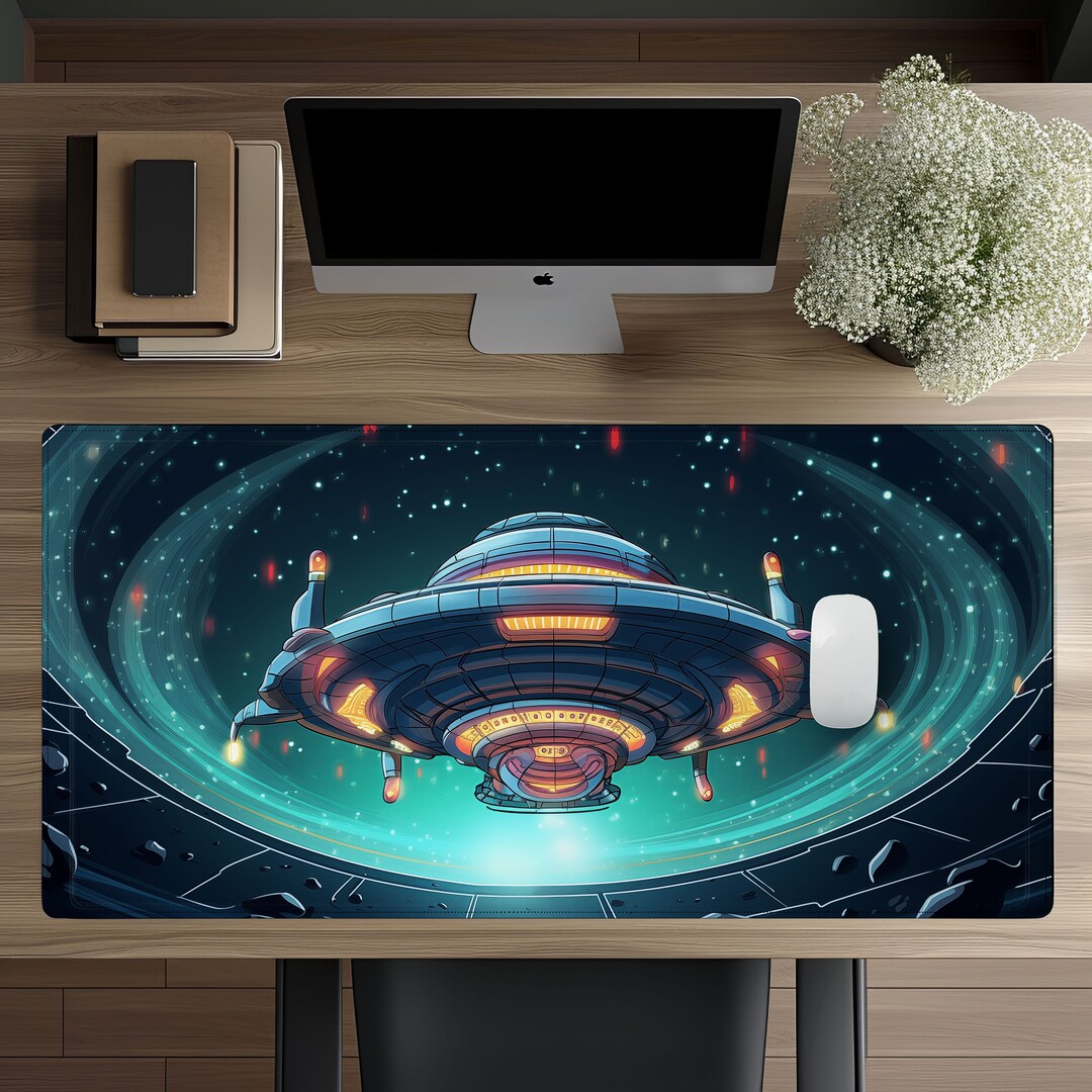 UFO Desk Mat 001, Aesthetic Desk Decor, Desk Accessories, Office Decor ...