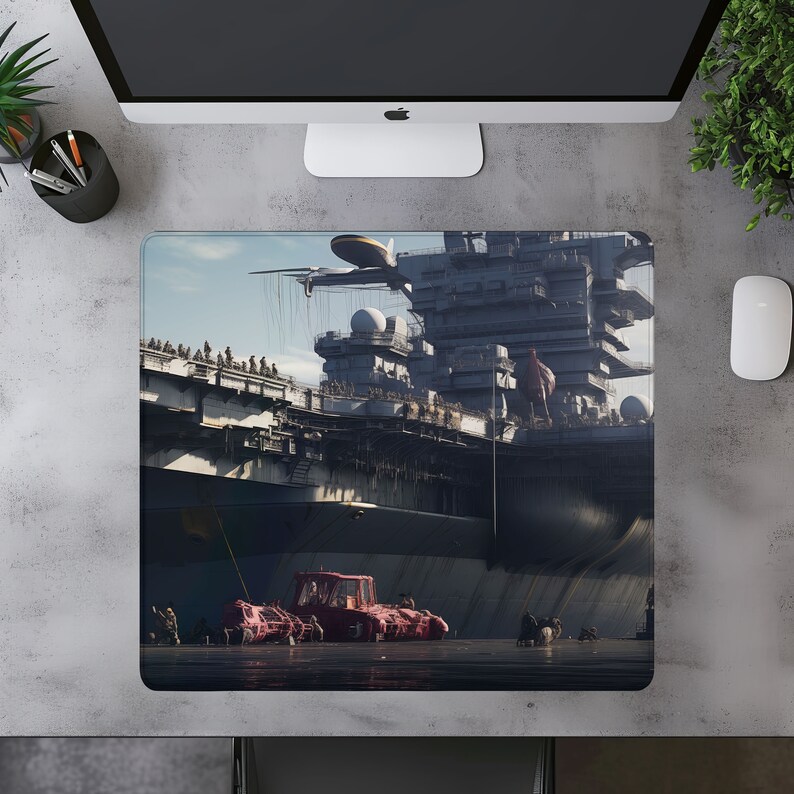 Aircraft Carrier Desk Mat, Aesthetic Desk Decor, Desk Accessories ...
