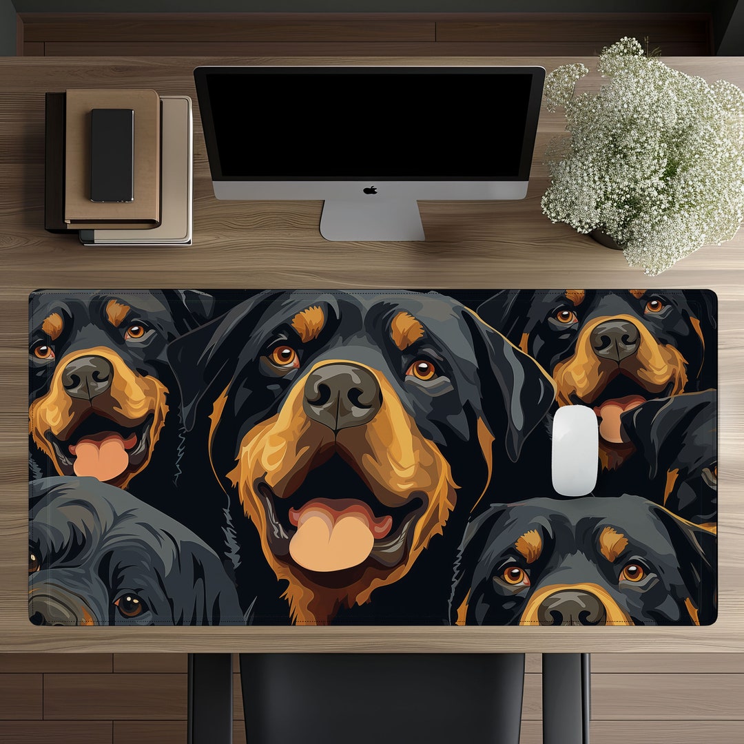 Rottweiler Dog Desk Mat, Aesthetic Desk Decor, Desk Accessories, Office ...