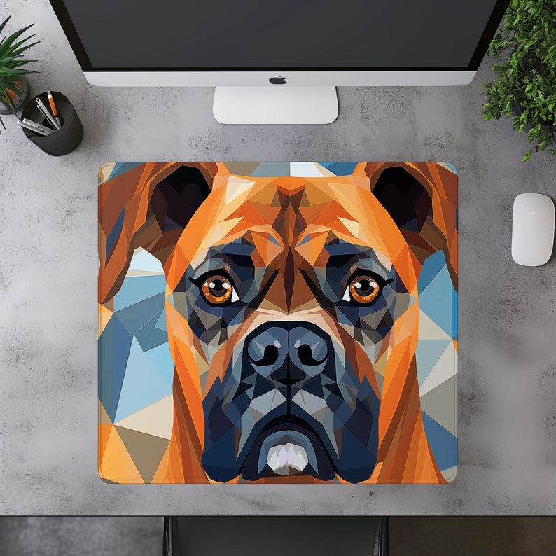Boxer Dog Desk Mat, Aesthetic Desk Decor, Desk Accessories, Office ...