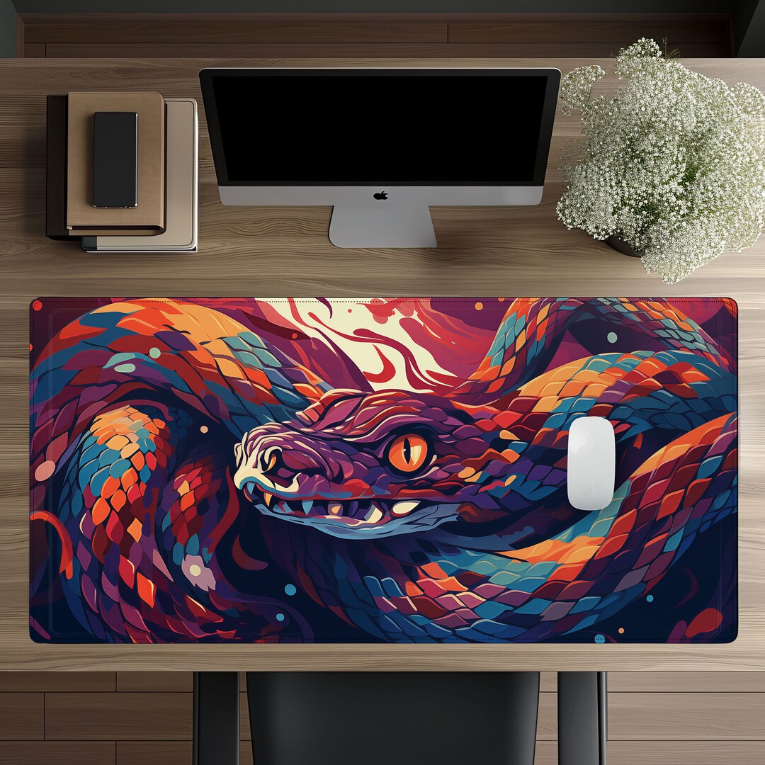 Rattlesnake Desk Mat, Aesthetic Desk Decor, Desk Accessories, Office ...