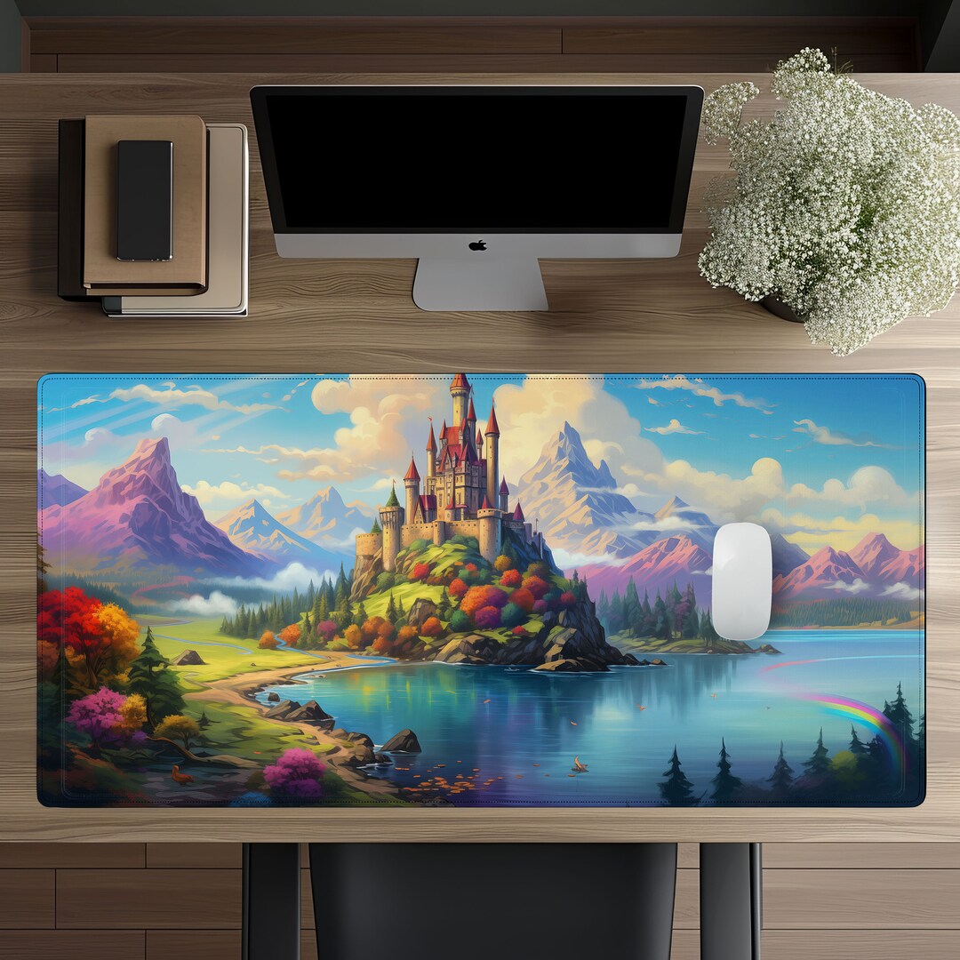 Fantasy Castle Desk Mat 008, Aesthetic Desk Decor, Desk Accessories ...