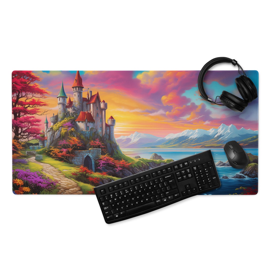 Fantasy Castle Desk Mat 012, Aesthetic Desk Decor, Desk Accessories ...