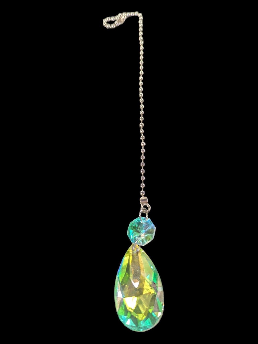 Teardrop Light Pull Chain Glass Handmade Accessory for Ceiling Fans ...