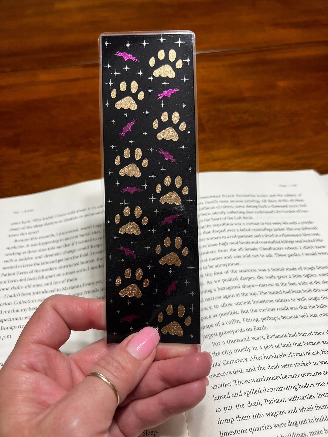 Handmade Cat Paws & Whiskers Laminated Foil Bookmark - Etsy