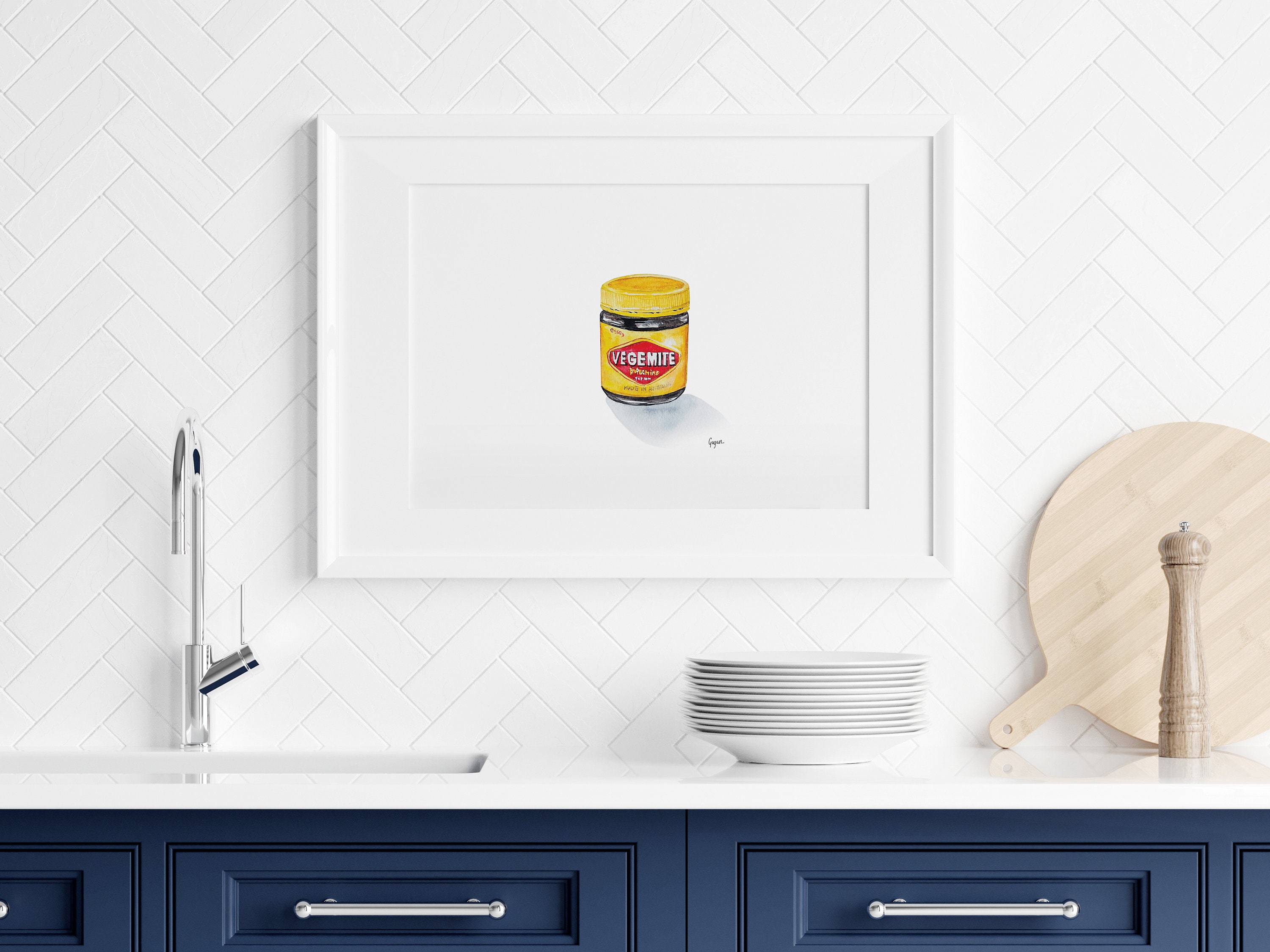 Vegemite Print, Digital Print File, Watercolour Print, Home Decor, Art ...