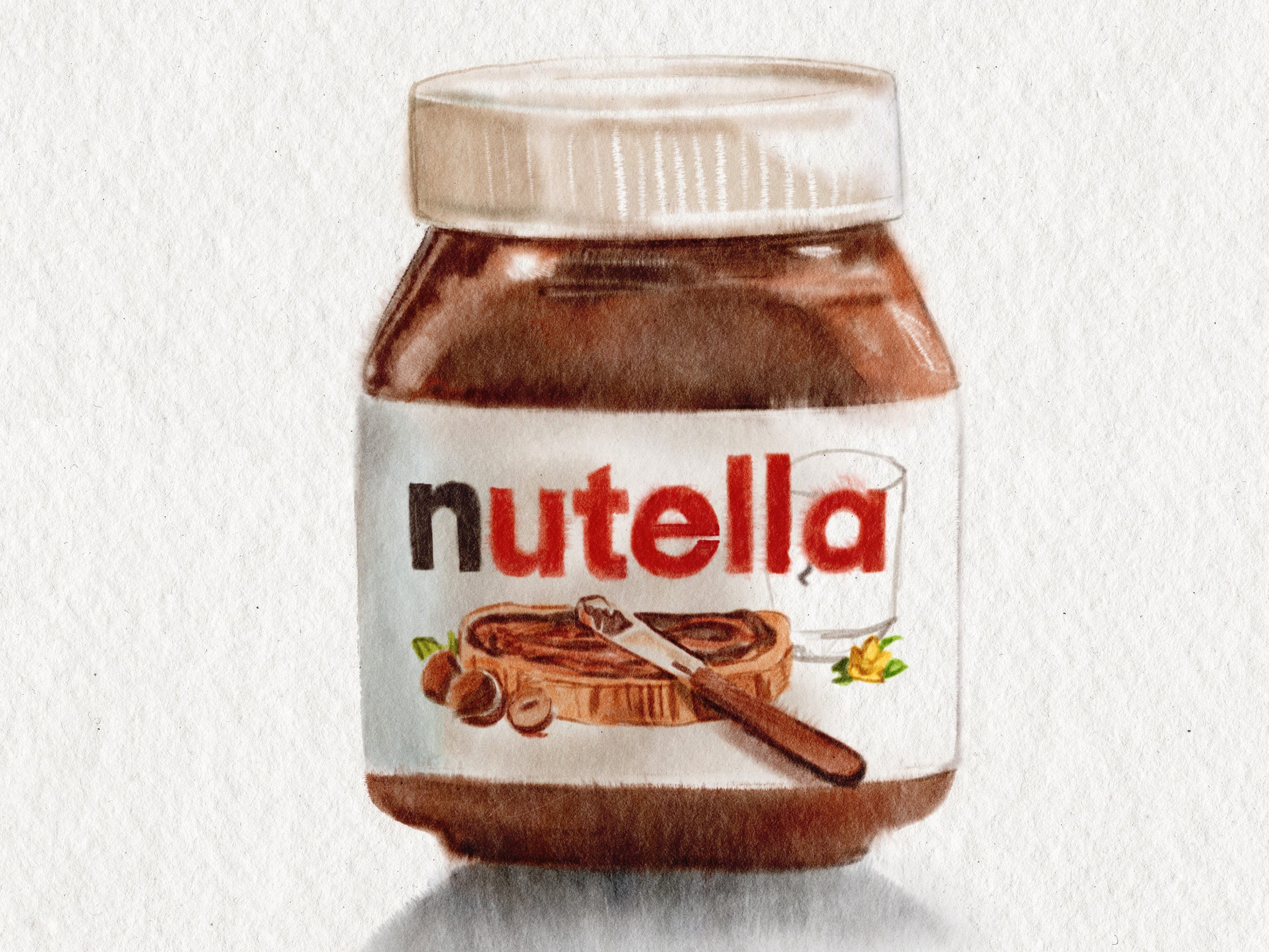 Nutella Art Prints, Chocolate Spread, Hand Drawn, Foodie Gift, Kitchen ...