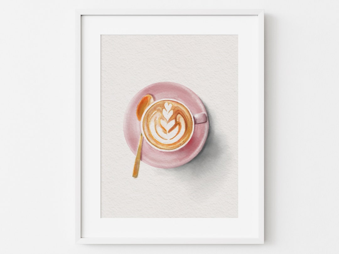 Coffee Print Coffee Wall Art Kitchen Coffee Poster Print Watercolor ...