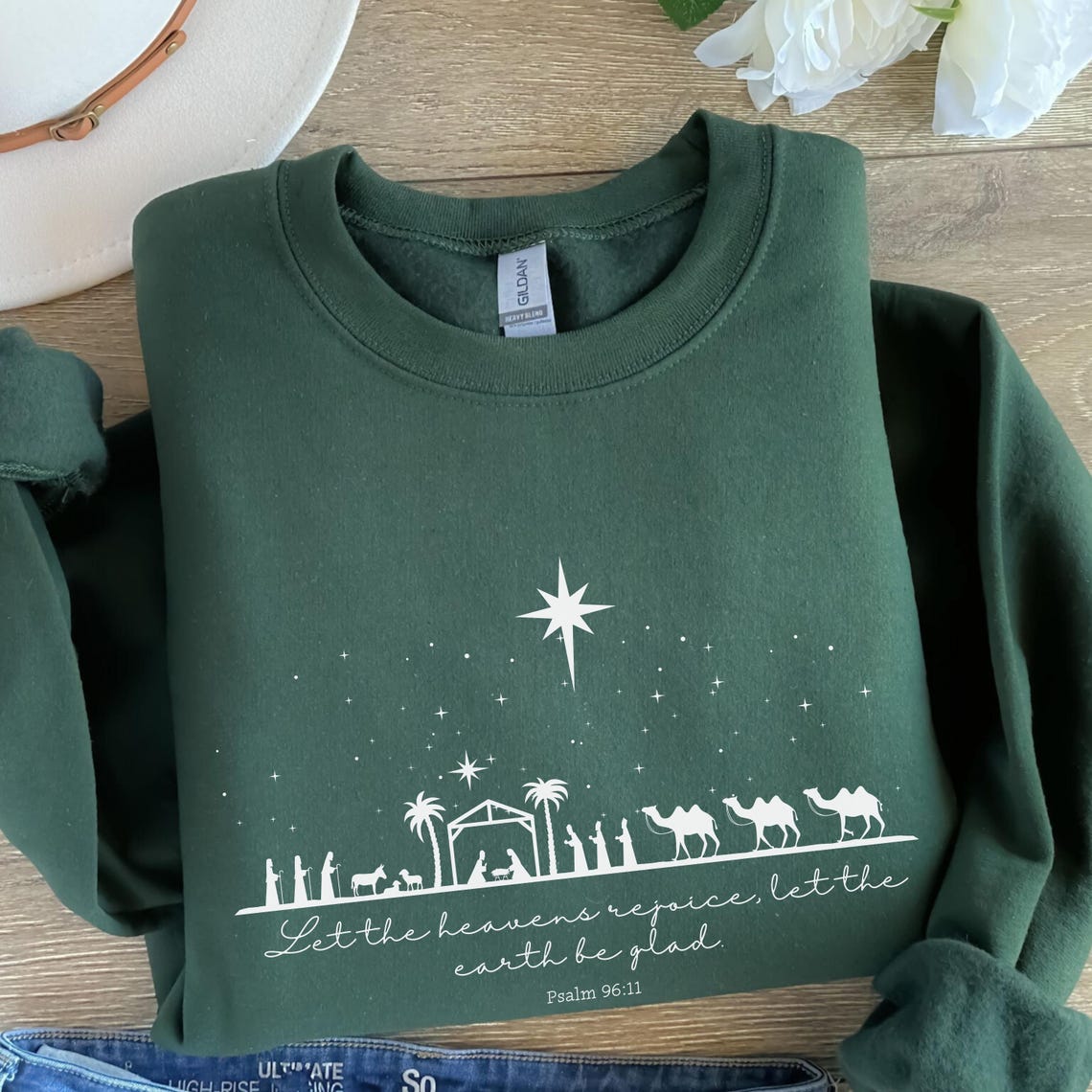 Nativity Scene Sweater, Christian Christmas Sweatshirt, Religious ...