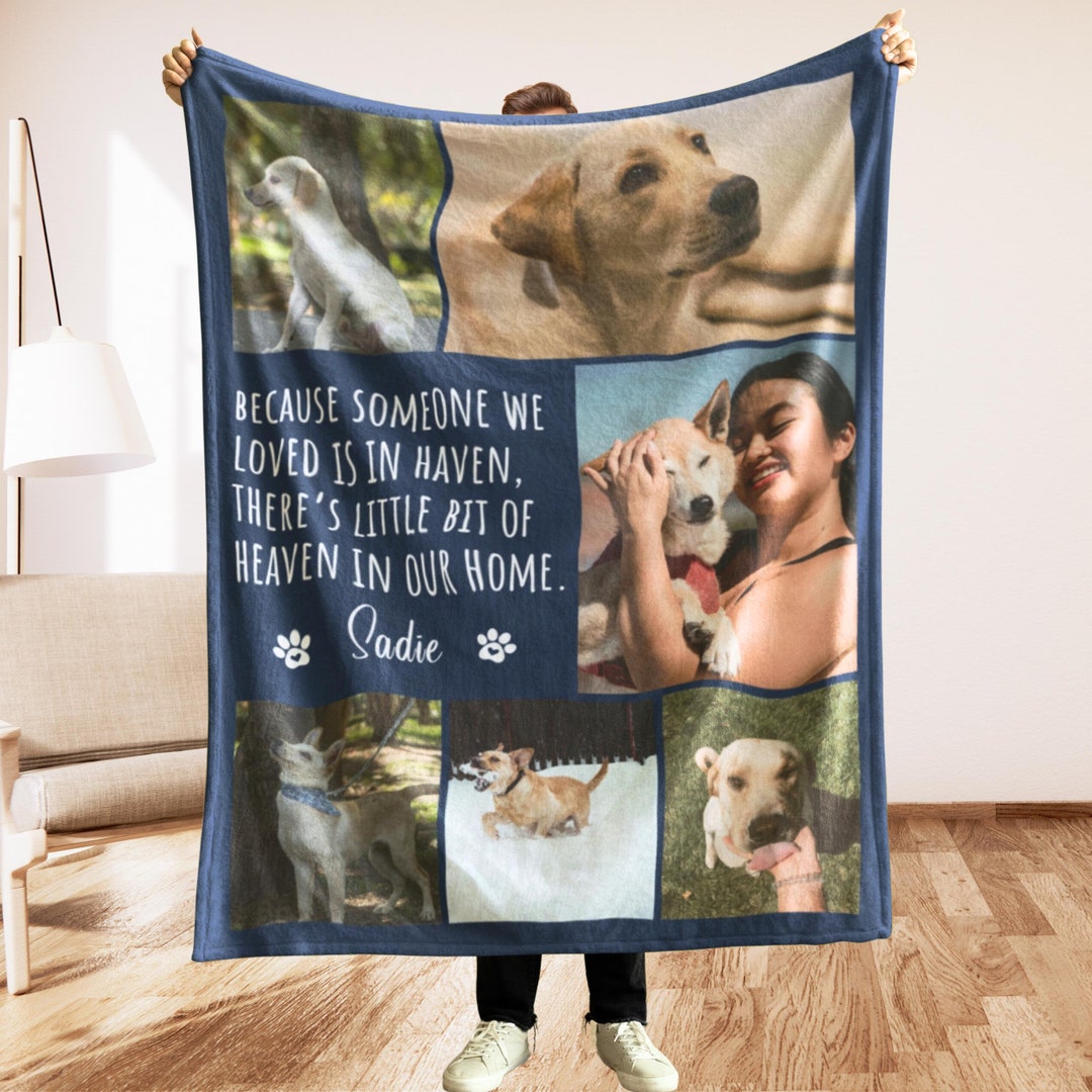 Personalized Dog Memorial Gift, Custom Dog Blanket, Loss of Dog ...
