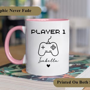 Gamer Couple Mugs, Player 1 Player 2 Mugs, Matching Gaming Mugs, Retro ...
