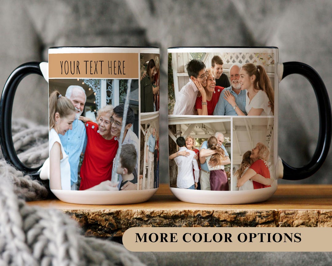 Custom Photo Collage Mug, Personalized Picture Mug, Family Gift Birthday Anniversary Wedding ...