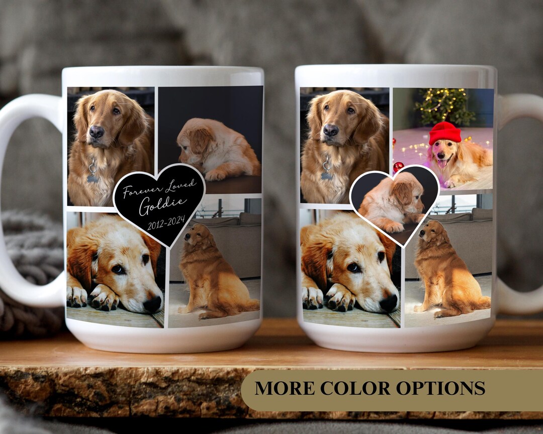 Photo and Text Personalized Photo Mug, Custom Pet Mug, Pet Memorial ...