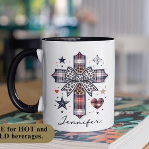 Faith Cross Mug, Customizable Christian Mug, Faith Thank You Coffee Cup ...