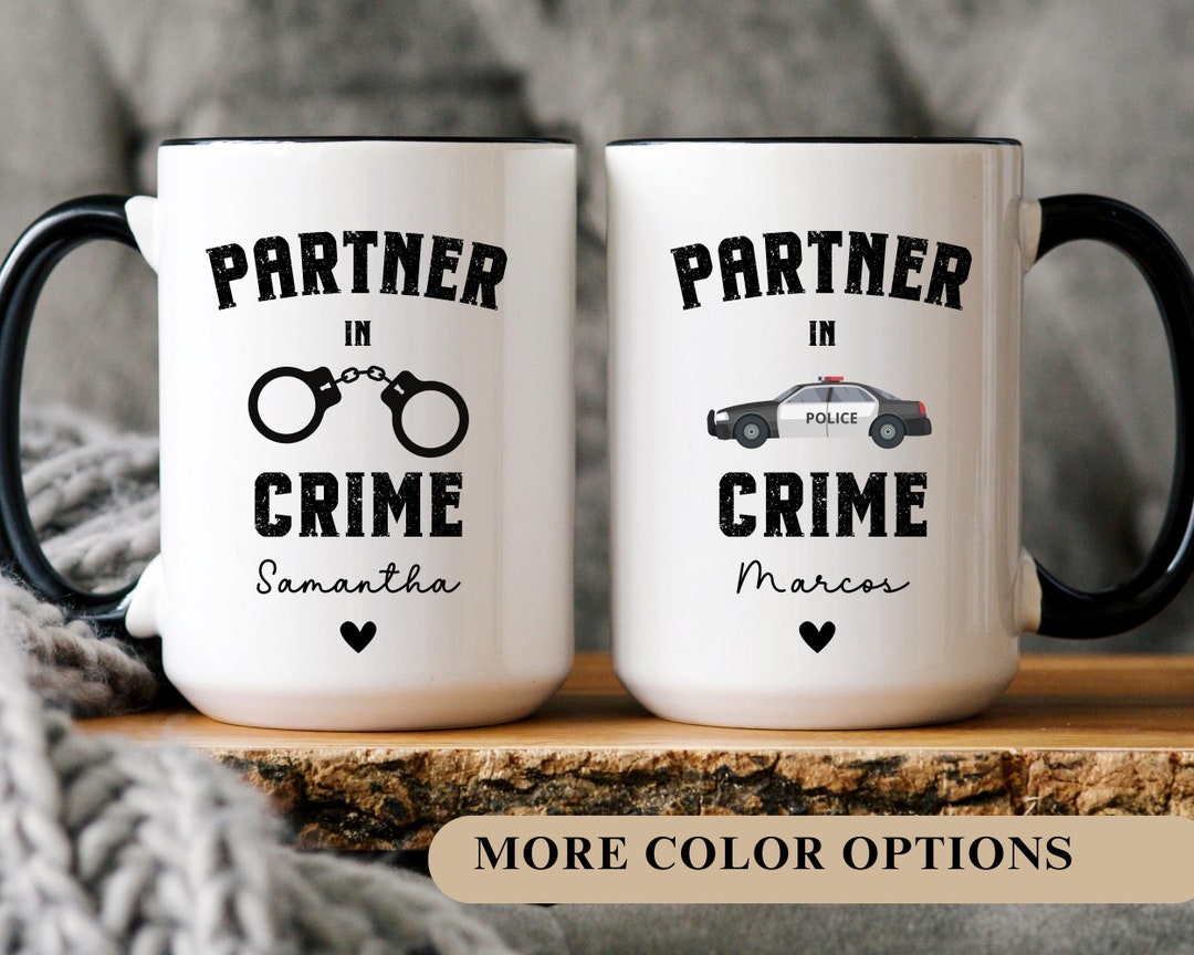 Partner in Crime Mugs, Funny Couple Mugs, Personalized Couple Gift ...