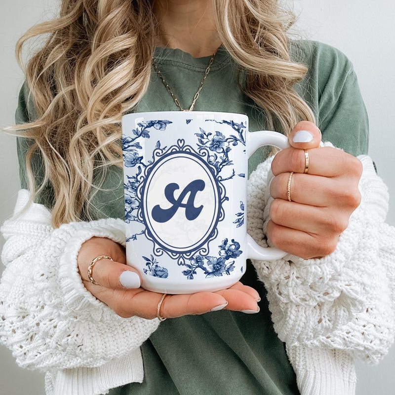 Initial Mugs - Etsy
