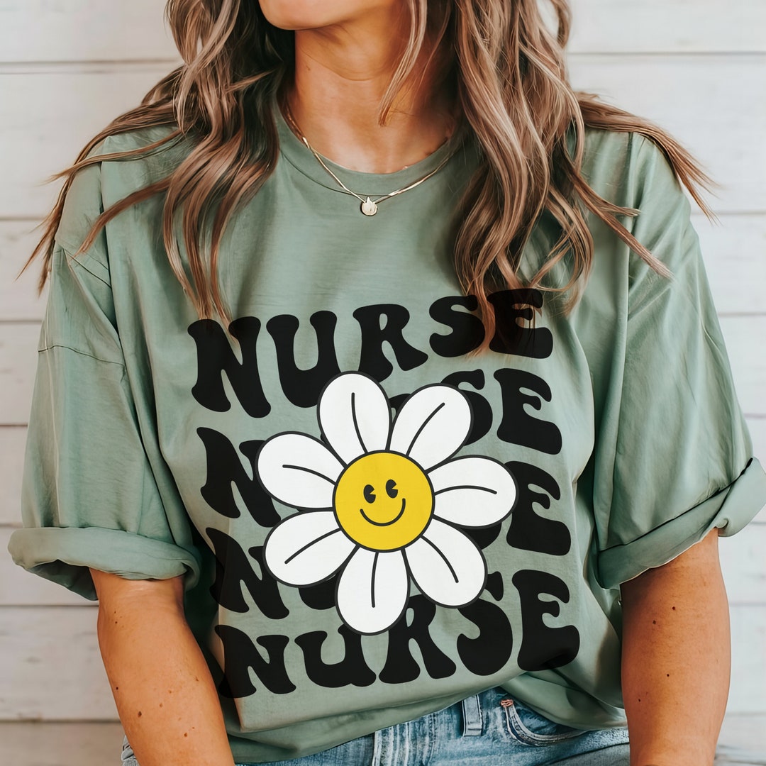 Comfort Colors® Shirt,retro Nursing Shirts,comfort Colors Nurse Shirt ...