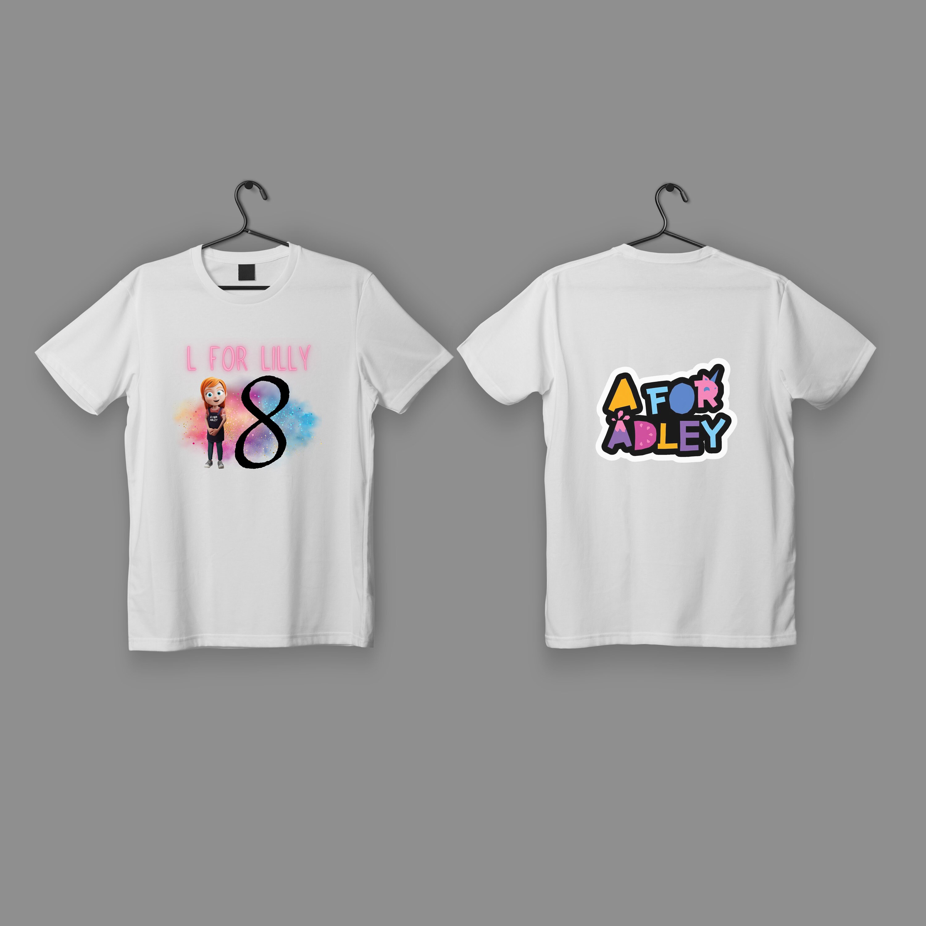 A for Adley Custom Birthday Shirt With FREE Digital Birthday Invitation ...