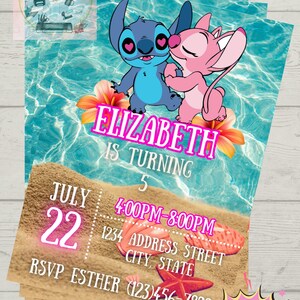 Stitch Invitation, Editable Canva Invite Template, Stitch Digital ...