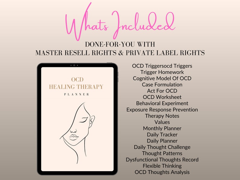 OCD Healing Planner, Digital Planner, Daily Tracking, Task Tracker ...