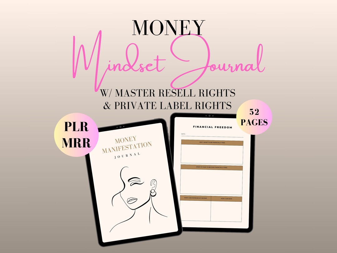 Money Mindset Journal With Master Resell Rights MRR and Private Label ...