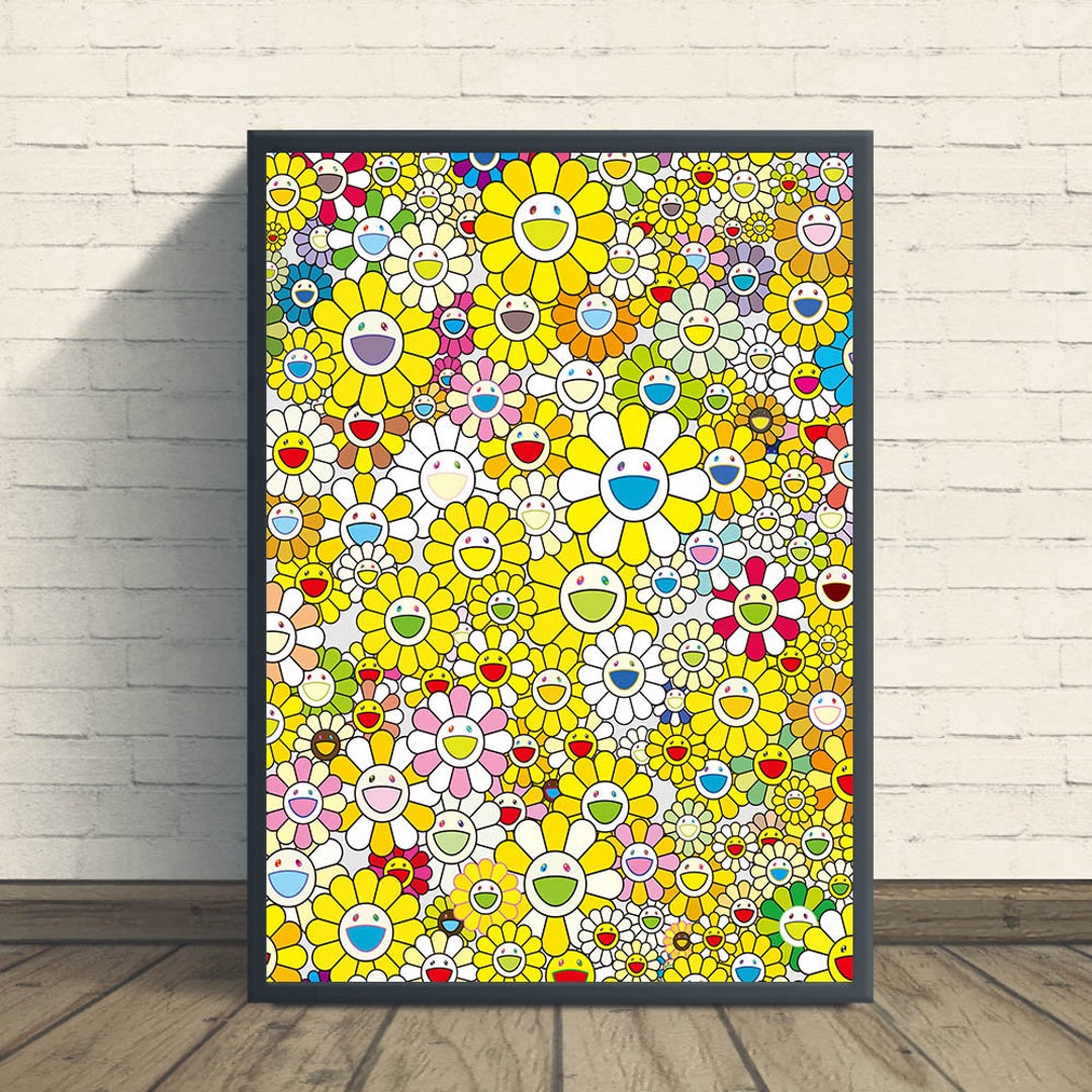 Murakami Takashi Japanese Pop Poster High Quality Canvas Art Print Room ...