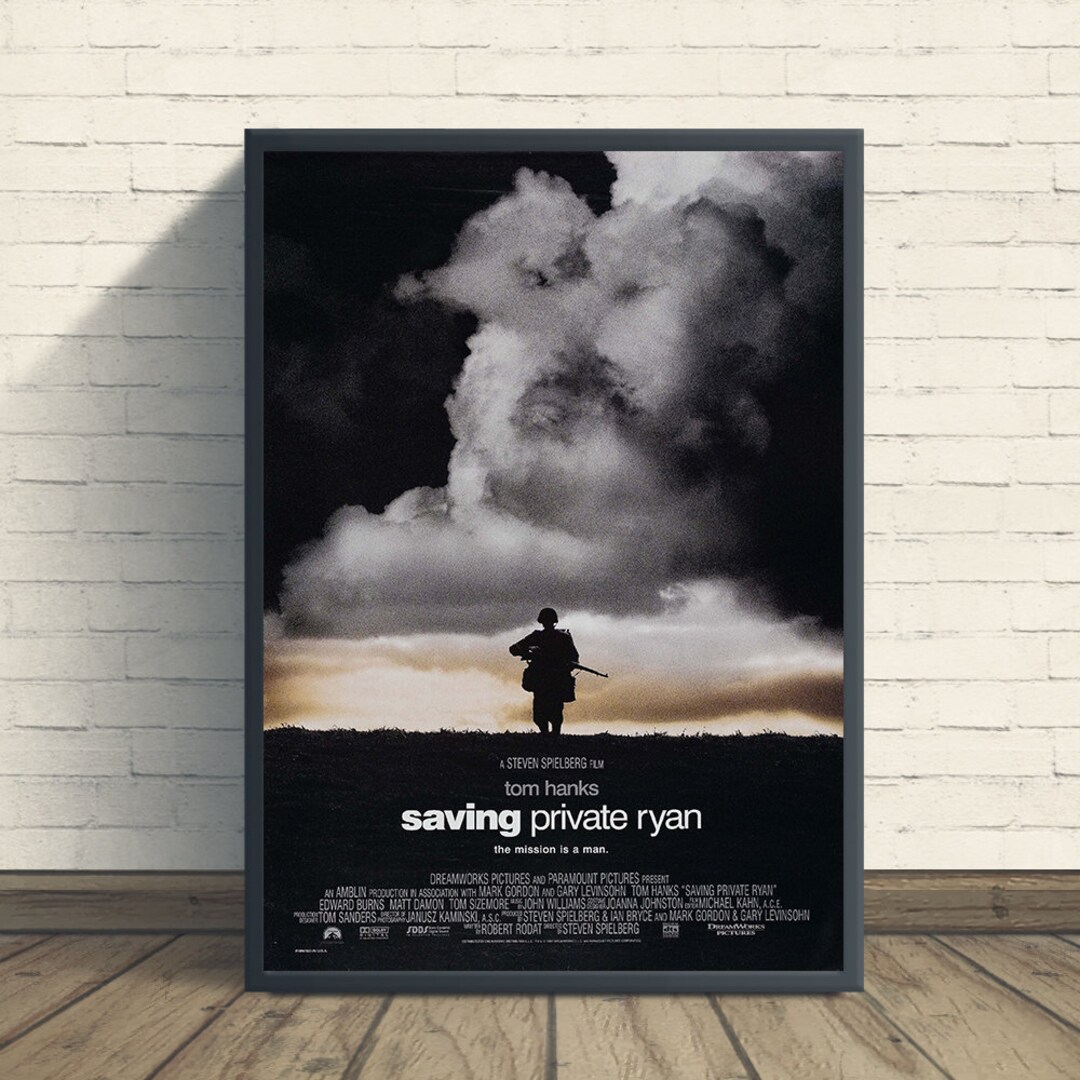 Saving Private Ryan Movie Poster Vintage Retro Art Print Wall Art Print ...