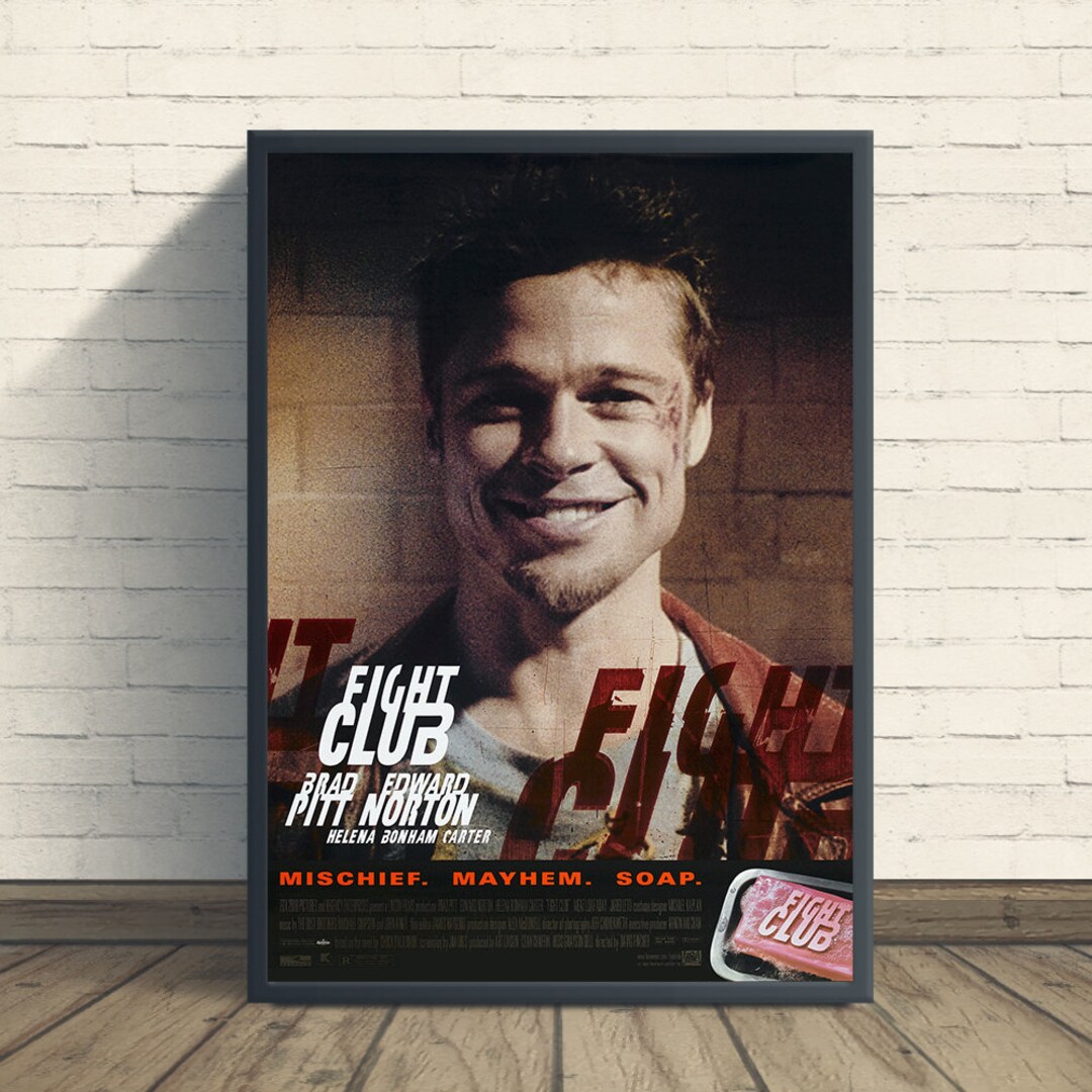 Fight Club 1999 Movie Poster Vintage Retro Art Print Wall Art Print ...